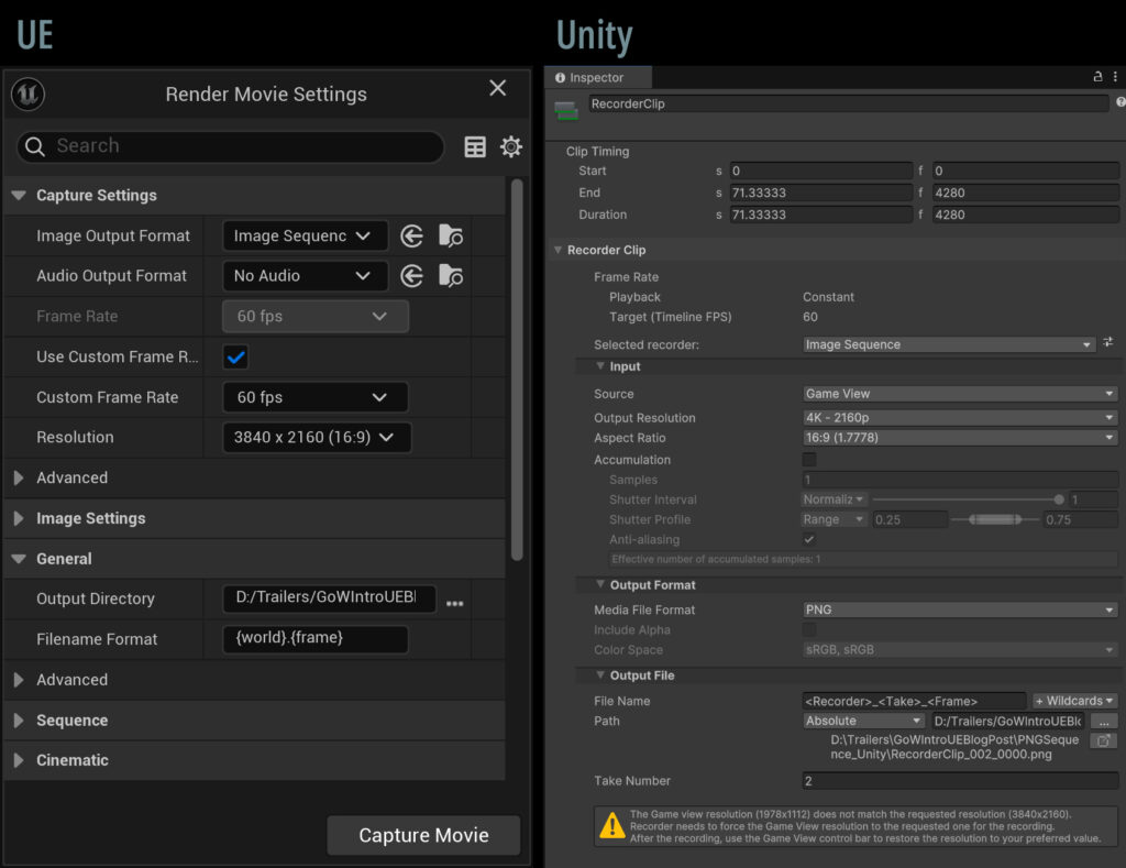 Comparing the Cinematic Workflows of UE and Unity - Blog